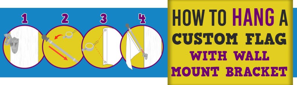 How to Hang A Custom Flag Using Wall Mount Bracket - Lush Banner Blog